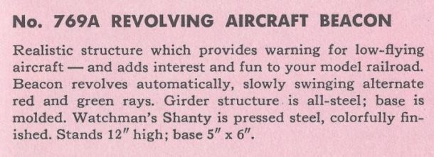 American Flyer Revolving Aircraft Beacon - TrainDR